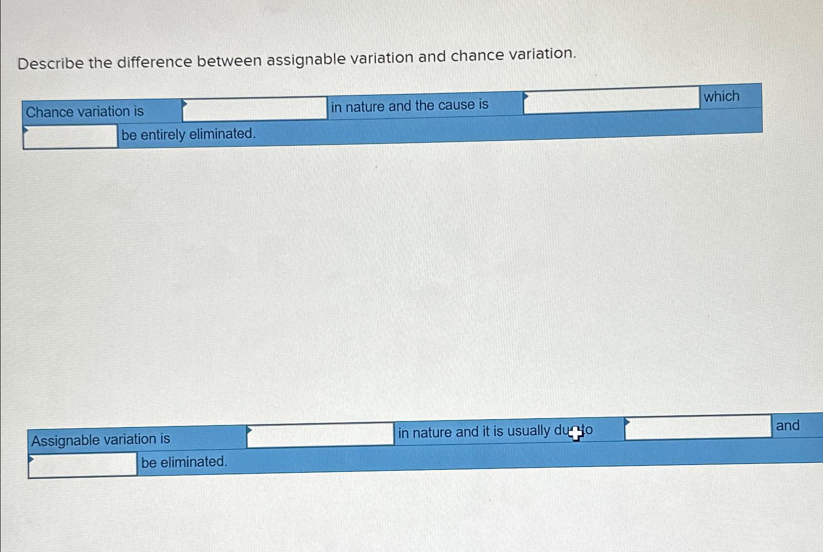 Solved Describe the difference between assignable variation | Chegg.com