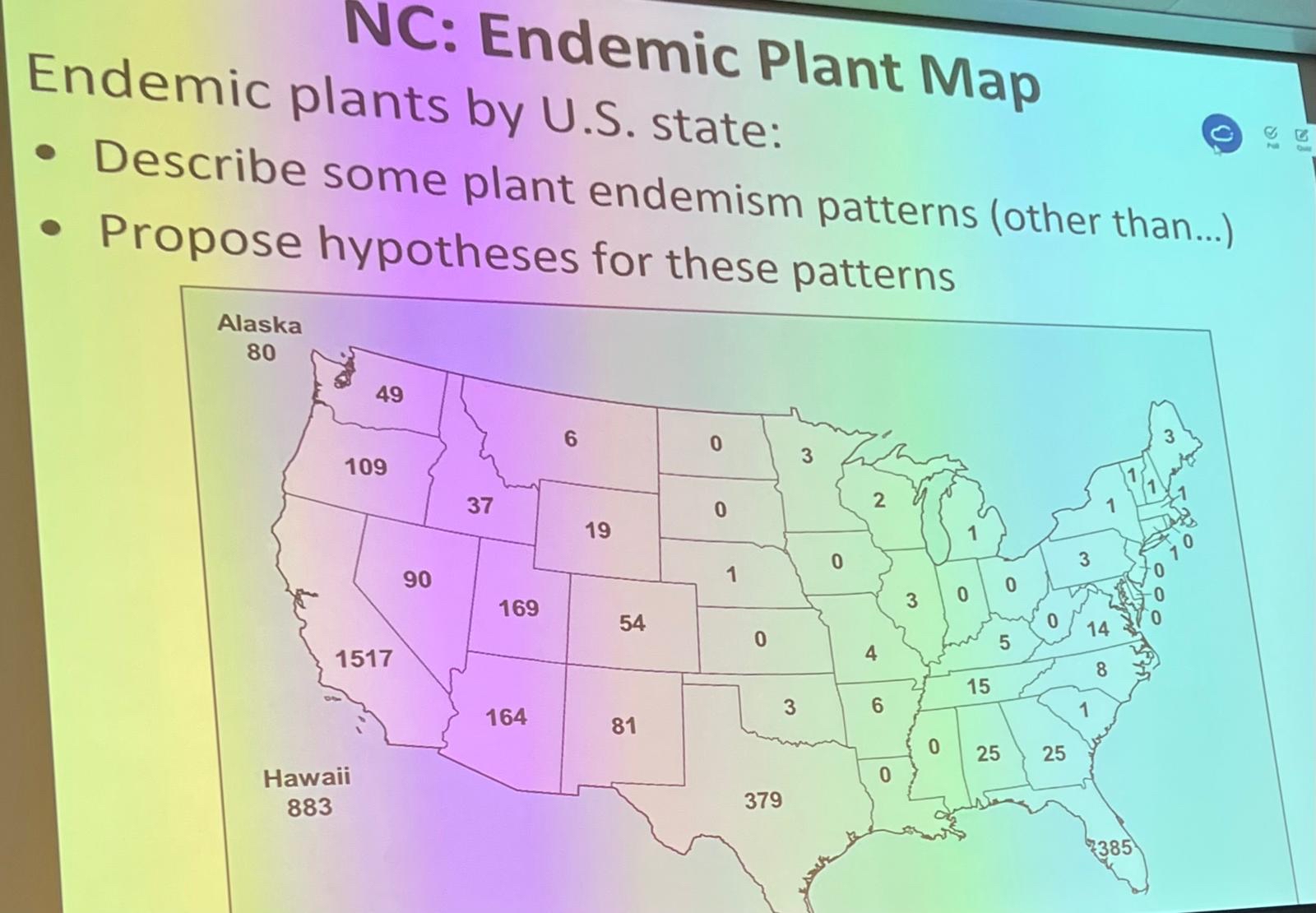 NC: Endemic Plant MapEndemic plants by U.S. | Chegg.com