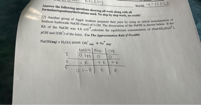 [1] A group of Aggie spudents prepared vibegar in the | Chegg.com