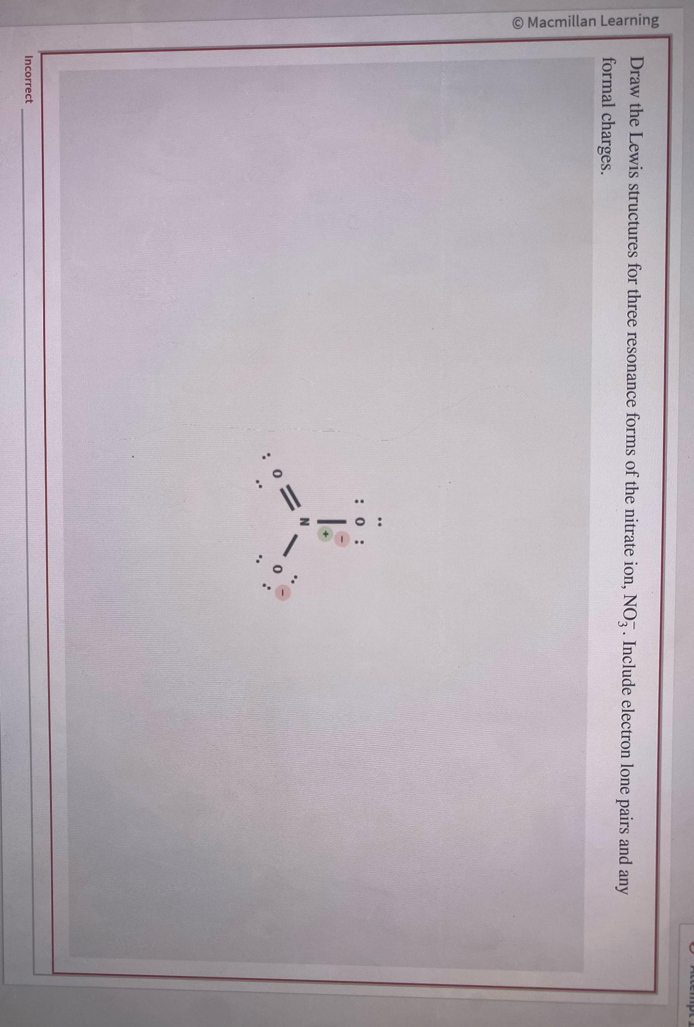 Solved Draw the Lewis structures for three resonance forms | Chegg.com