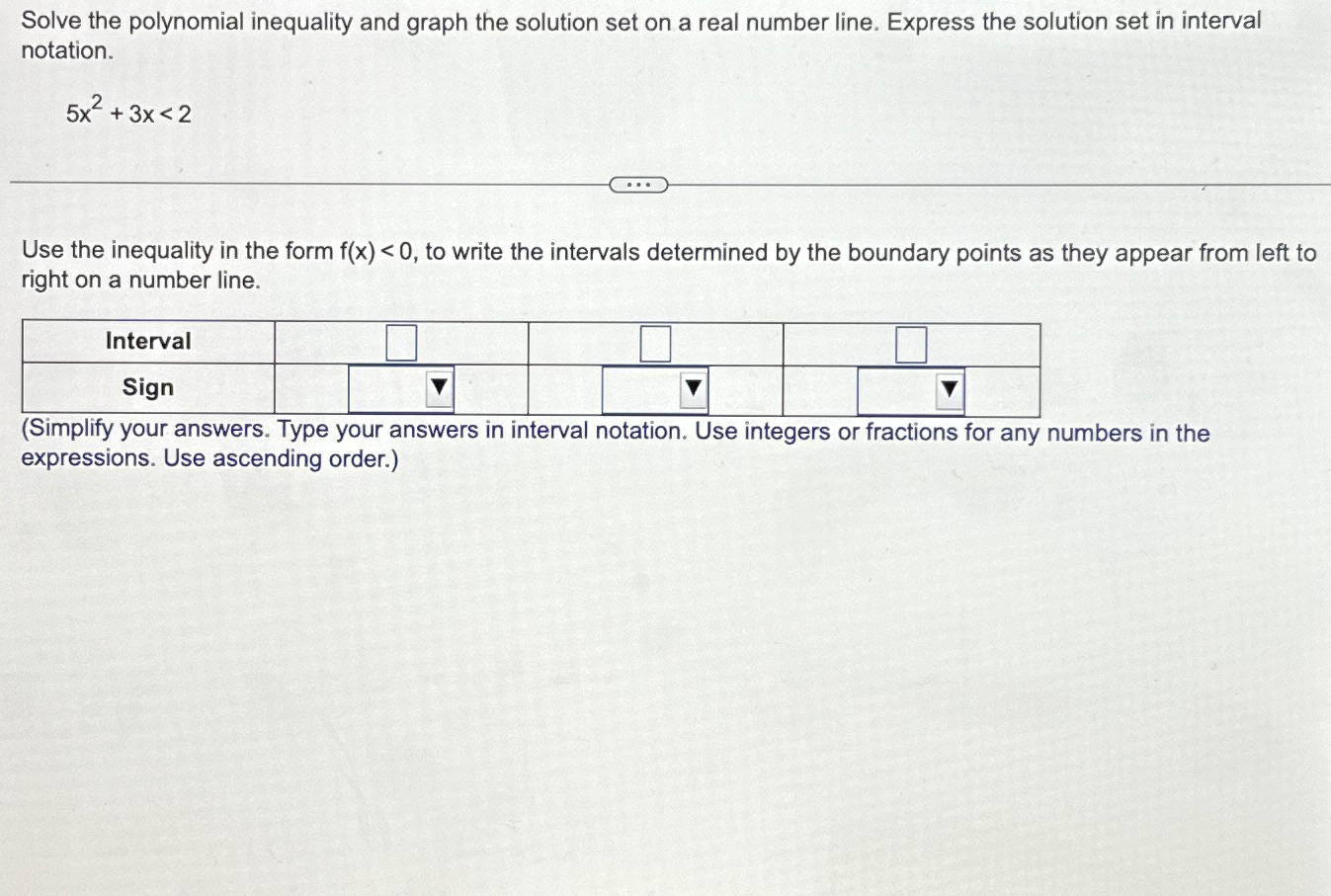 Solved Solve the polynomial inequality and graph the | Chegg.com