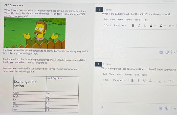 Solved CEC Calculations Word travels fast around your | Chegg.com