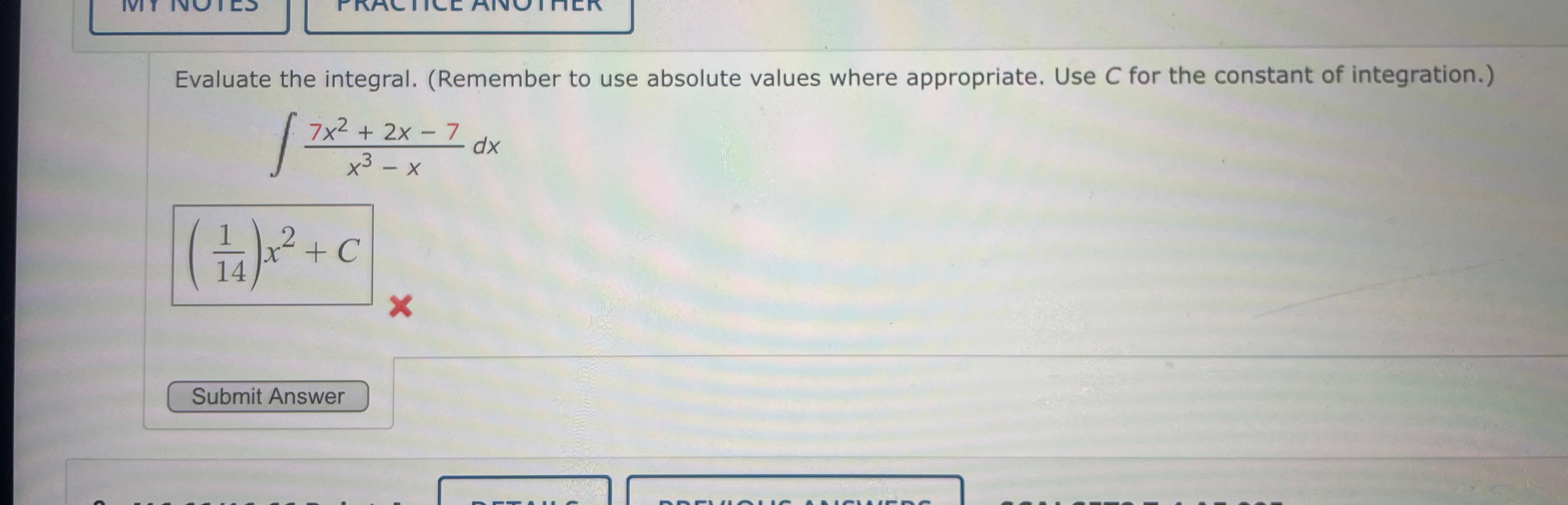 Solved Evaluate the integral. (Remember to use absolute | Chegg.com