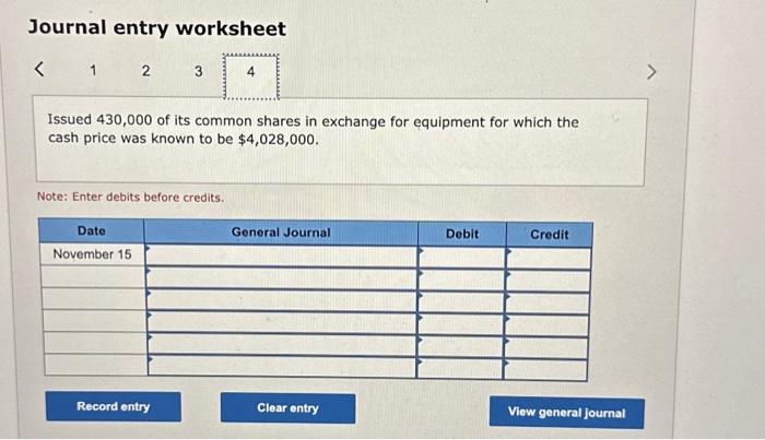 Solved Journal entry worksheet Sold 2 million common shares, | Chegg.com