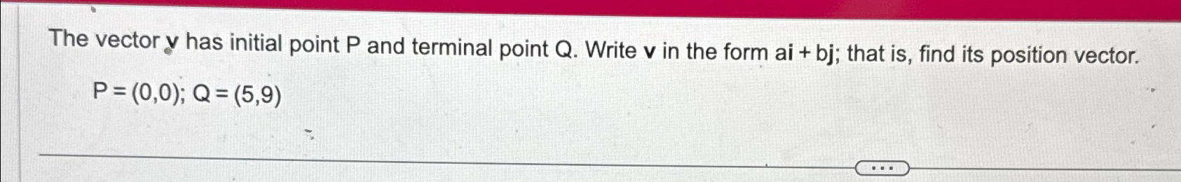 Solved The vector y ﻿has initial point P ﻿and terminal point | Chegg.com