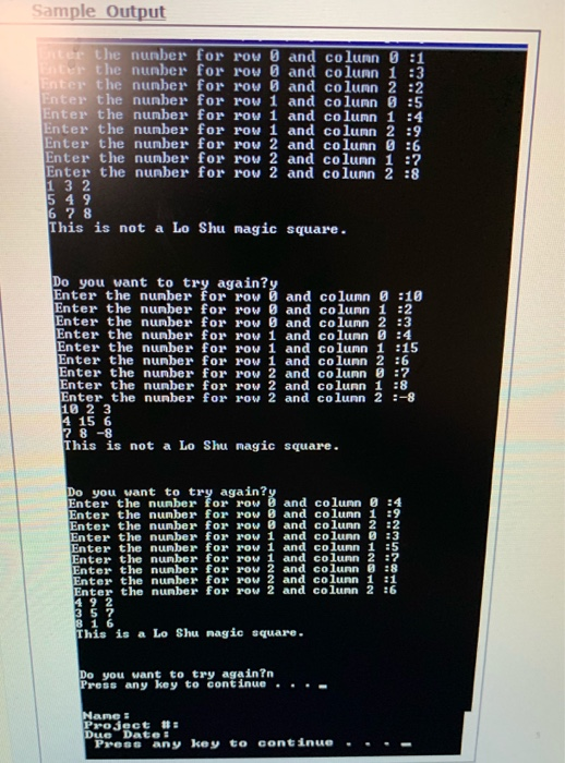 Solved The Lo Shu Magic Square is a grid with 3 rows and 3 | Chegg.com