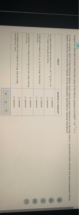 Solved Imagine an alternate universe where the value of the | Chegg.com