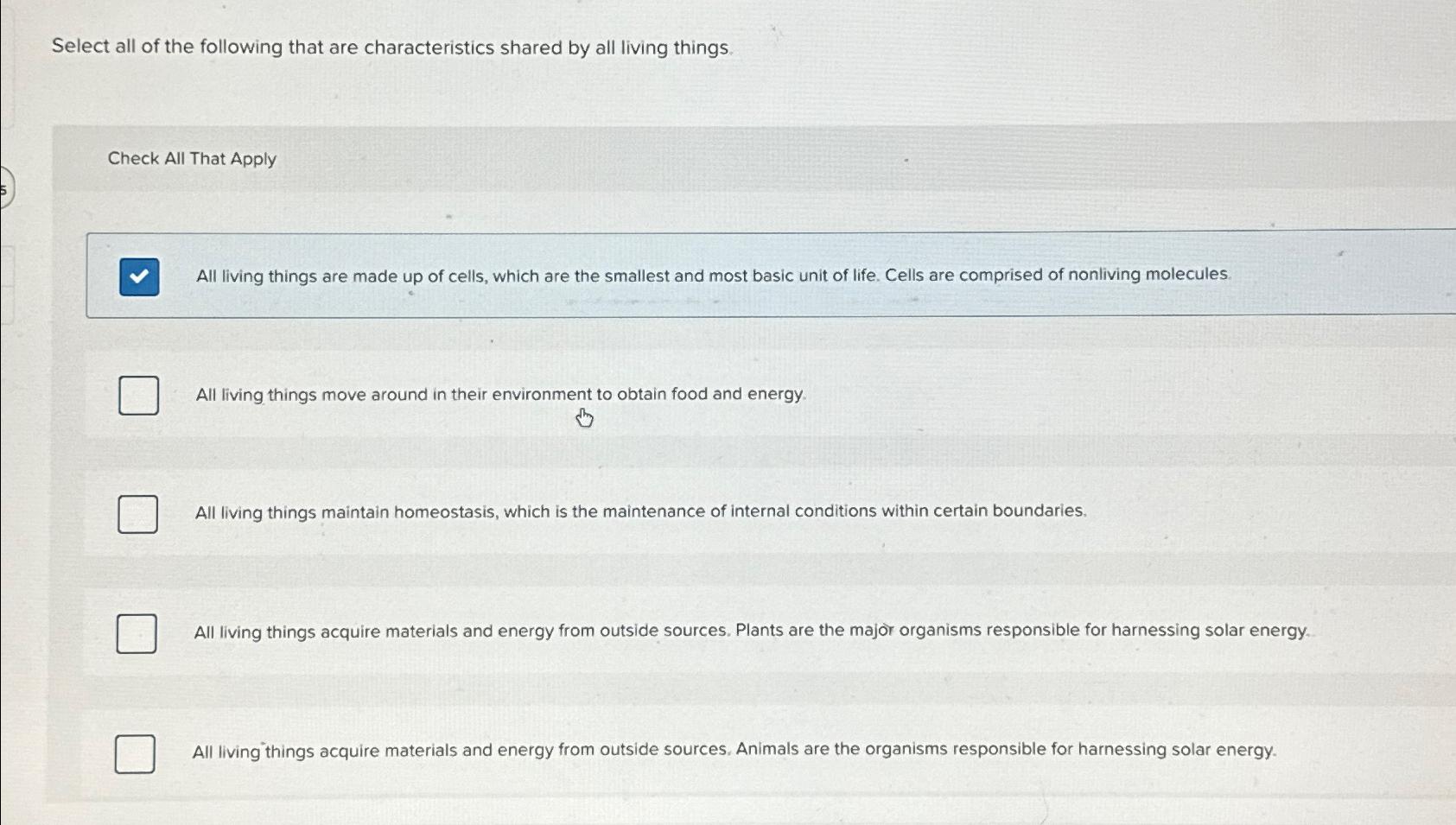 Solved Select all of the following that are characteristics | Chegg.com