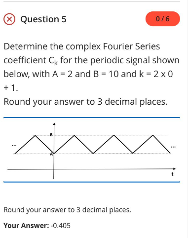 Solved Question 5Determine the complex Fourier Series | Chegg.com