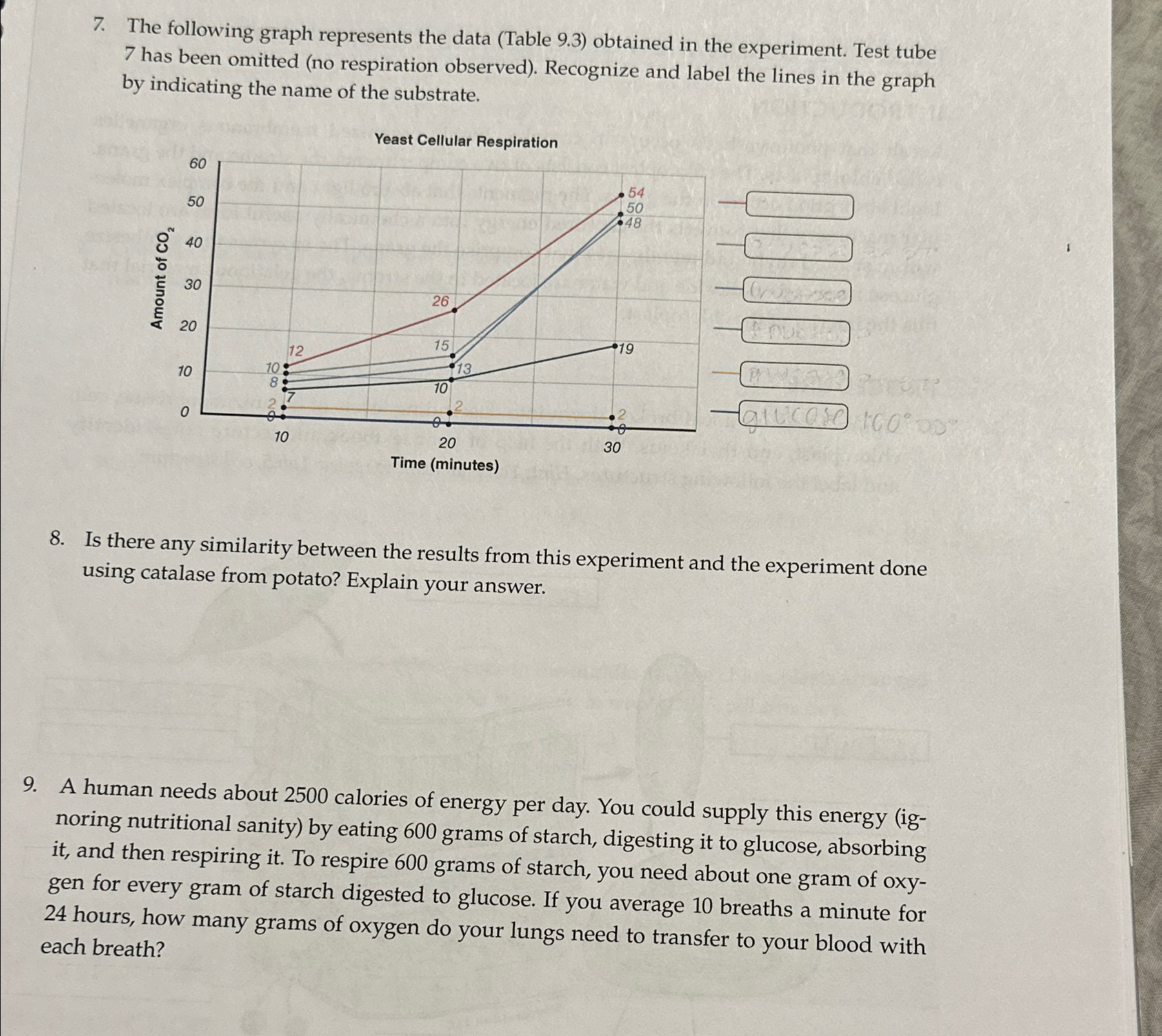 Solved The following graph represents the data (Table 9.3) | Chegg.com