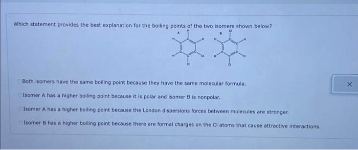 Solved Which statement provides the best explanation for the | Chegg.com