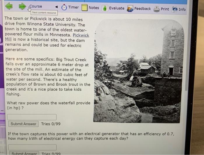 Solved The town or Pickwick is about 10 miles drive from | Chegg.com