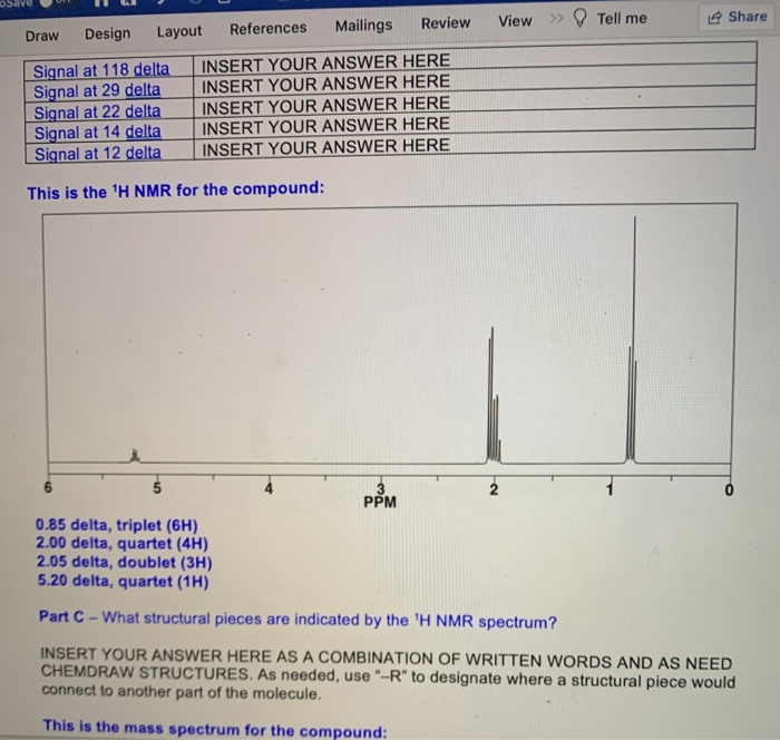 Solved Draw sert Design Layout References Mailings Review | Chegg.com