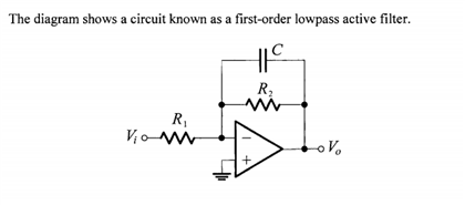 Solved The diagram shows a circuit known as a first-order | Chegg.com