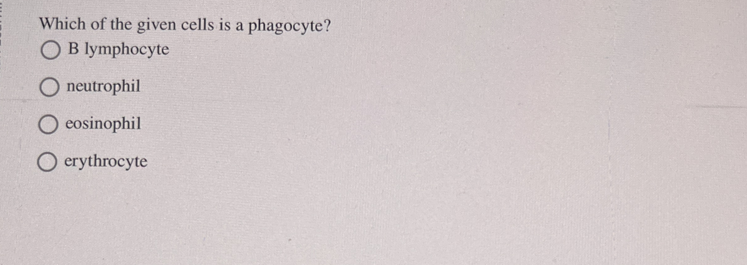 Solved Which of the given cells is a phagocyte?B | Chegg.com