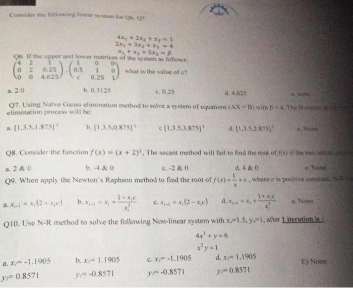 i want you to solve all questions and show me how | Chegg.com
