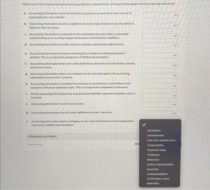 Solved Match each of the fundamental and enhancing | Chegg.com