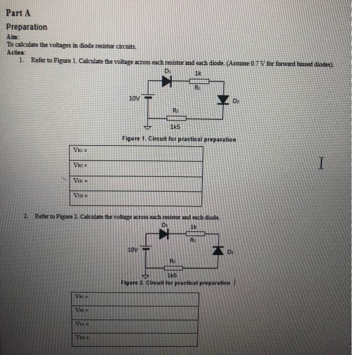 Solved Part A Preparation Aim: To calculate the voltages in | Chegg.com