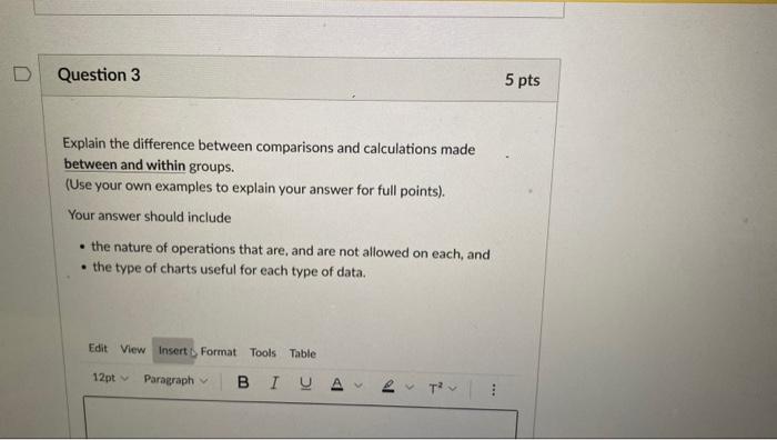 Solved Explain the difference between comparisons and | Chegg.com