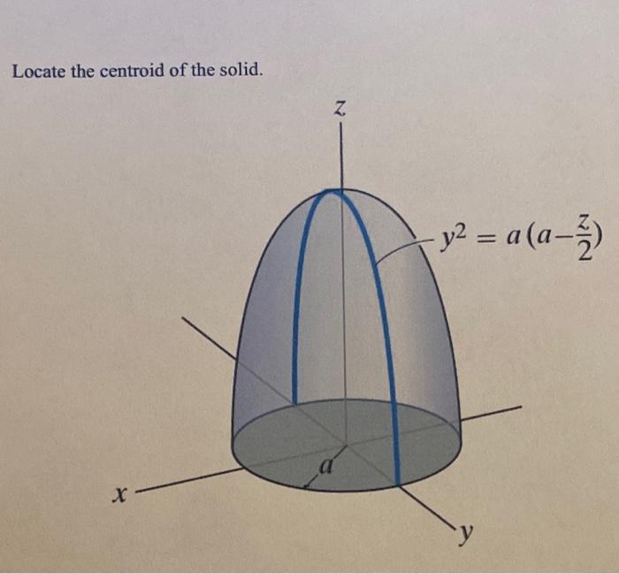 Solved Locate the centroid of the solid. | Chegg.com