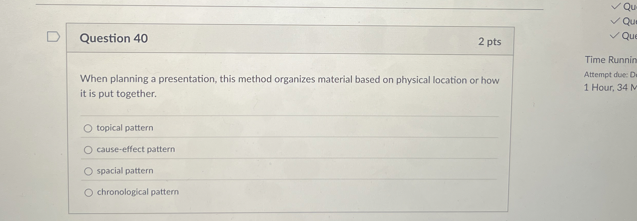 Solved Question 402 ﻿ptsWhen planning a presentation, this | Chegg.com