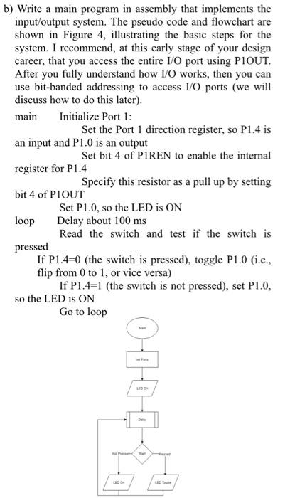 b) Write a main program in assembly that implements | Chegg.com