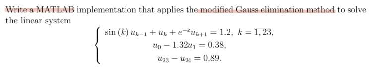 Solved Write A Matlab Implementation That Applies The
