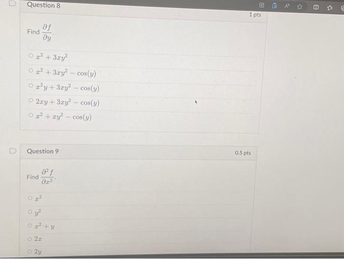 Solved Find ∂y2∂2f. | Chegg.com