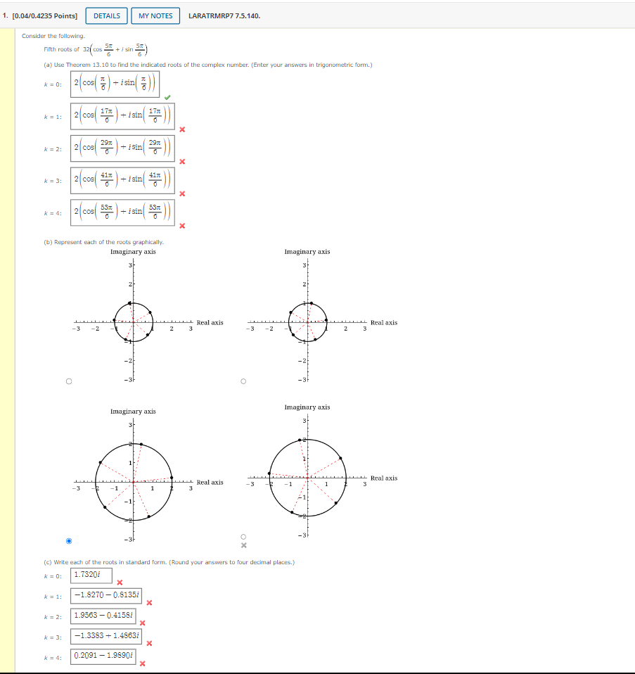 Solved Consider the following.Finth roots of | Chegg.com