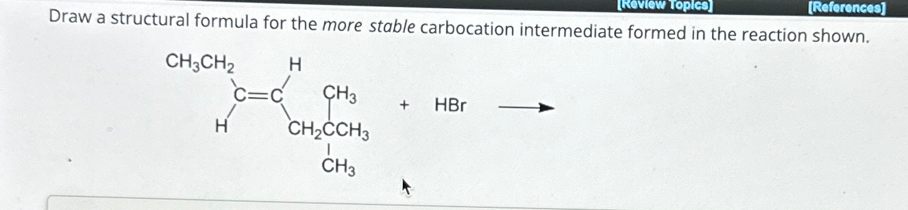 Solved Draw a structural formula for the more stable | Chegg.com