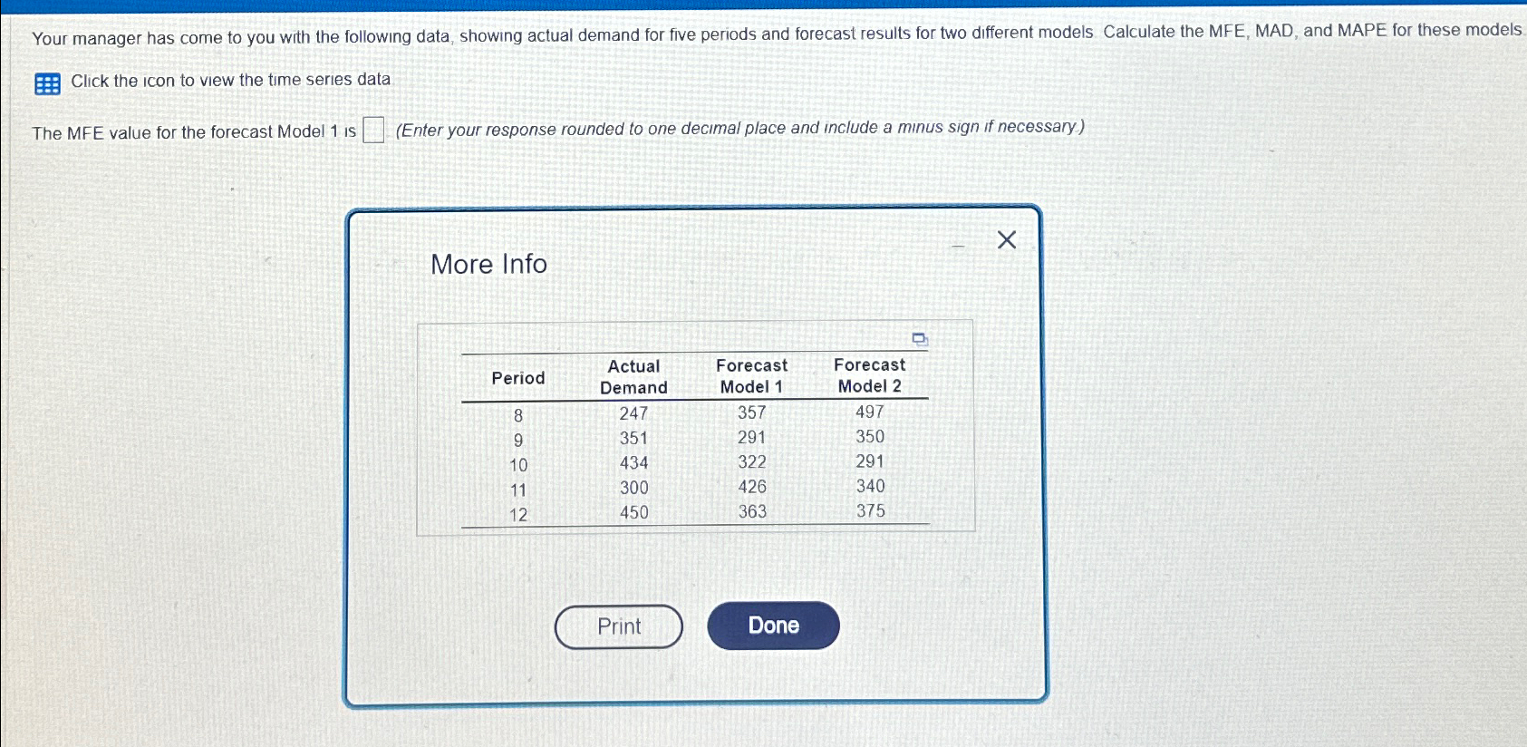 Solved Your manager has come to you with the following data, | Chegg.com