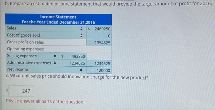 Solved Total Manufacturing Cost, Income Statement, Unit | Chegg.com