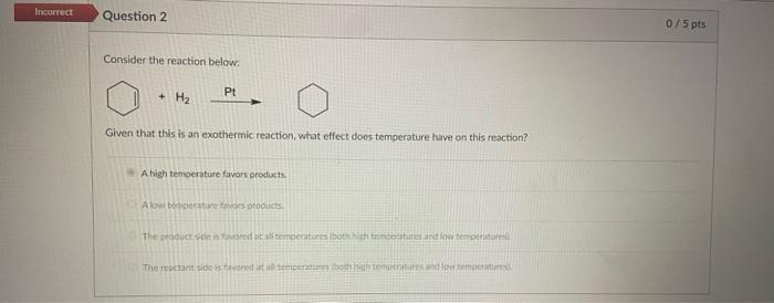 Solved Consider the reaction below: +H2 Pt Given that this | Chegg.com