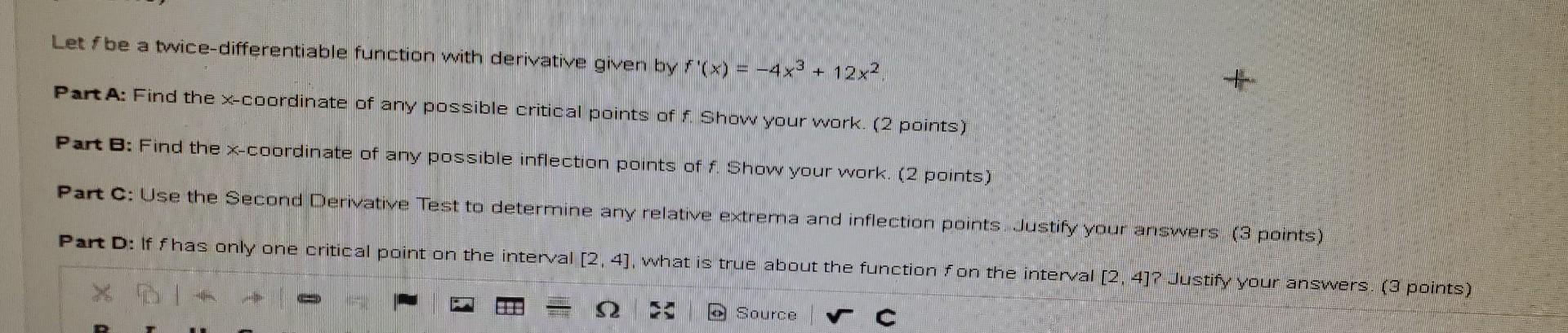 Solved Let f be a twice-differentiable function with | Chegg.com