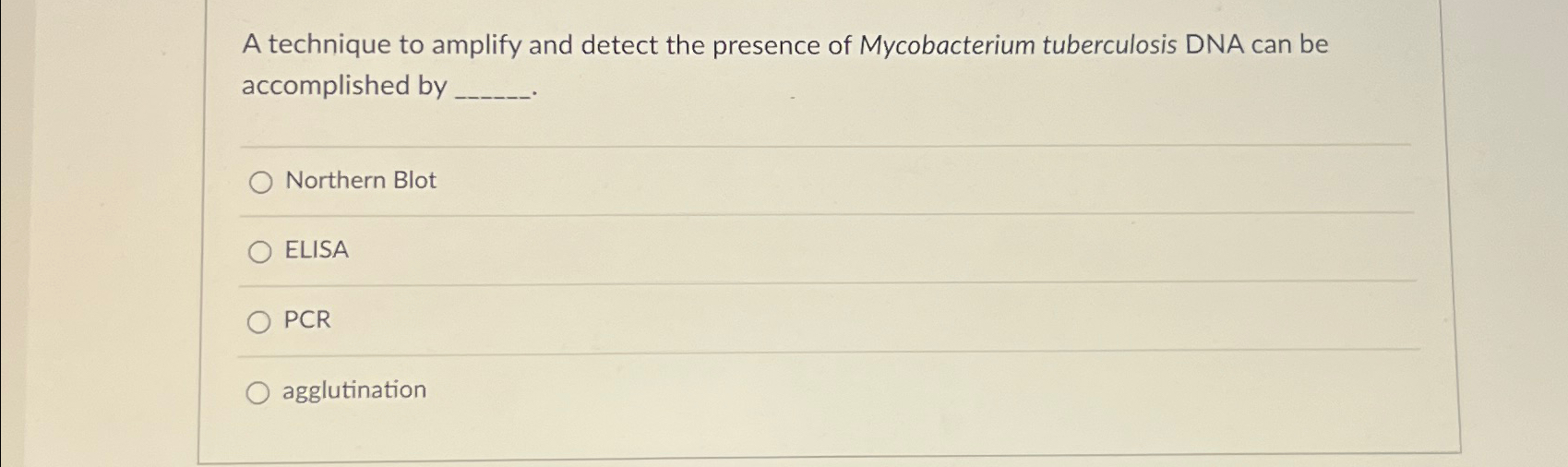 Solved A technique to amplify and detect the presence of | Chegg.com