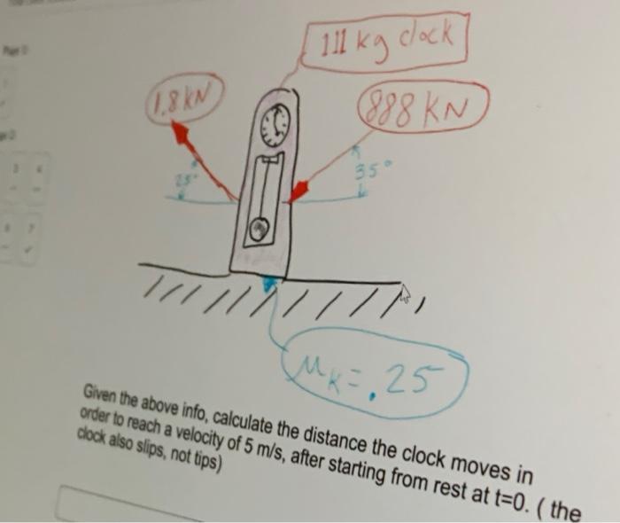 Solved 111 kg clock (6.8 KN 888 KN 55 TIl1121 // M = 25 :: | Chegg.com