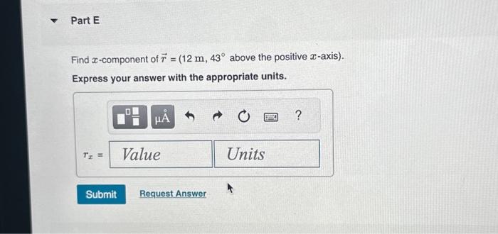Solved Find x-component of v=(240 m/s,30∘ below the positive | Chegg.com