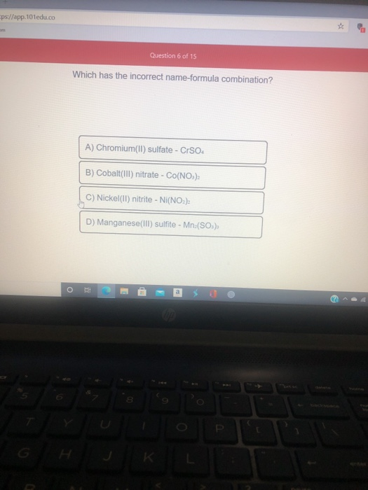 Solved ps://app.101edu.co Question 6 of 15 Which has the | Chegg.com