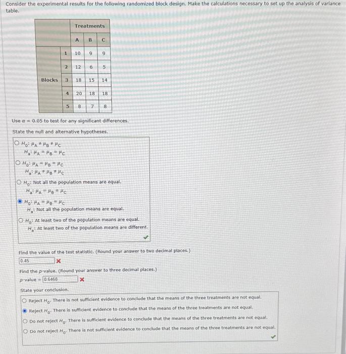 Solved Consider the experimental results for the following | Chegg.com