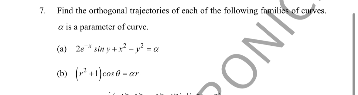 Solved Find the orthogonal trajectories of each of the | Chegg.com