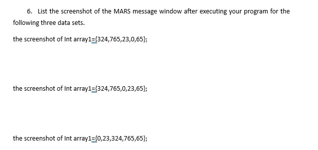 Solved NP TP 2 3 4 5 6 7 8 9 10 . data array: .word | Chegg.com