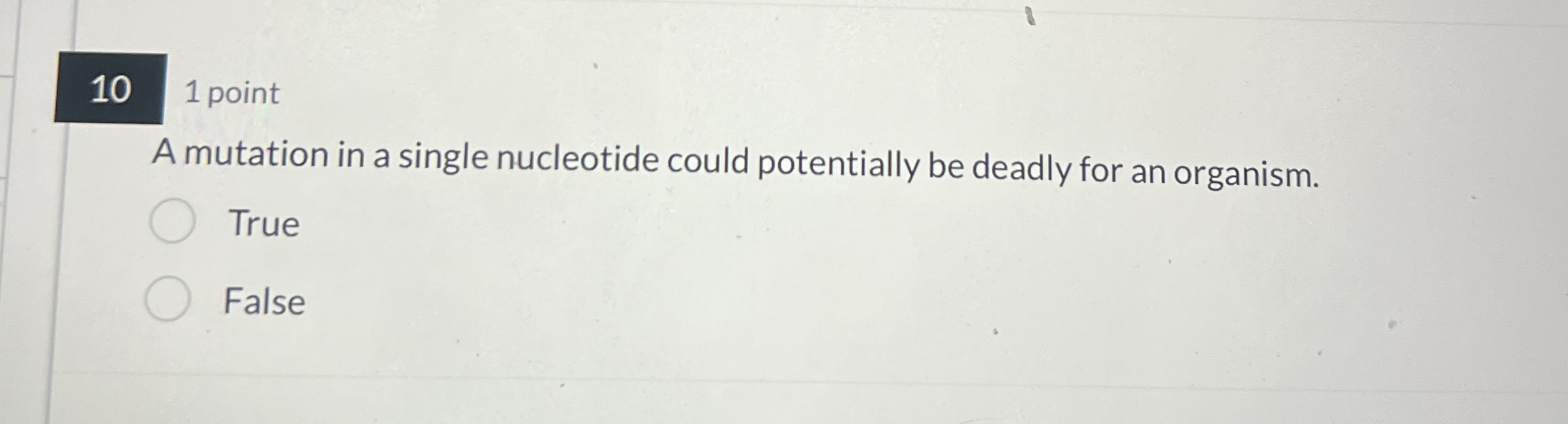 Solved 101 ﻿pointA mutation in a single nucleotide could | Chegg.com
