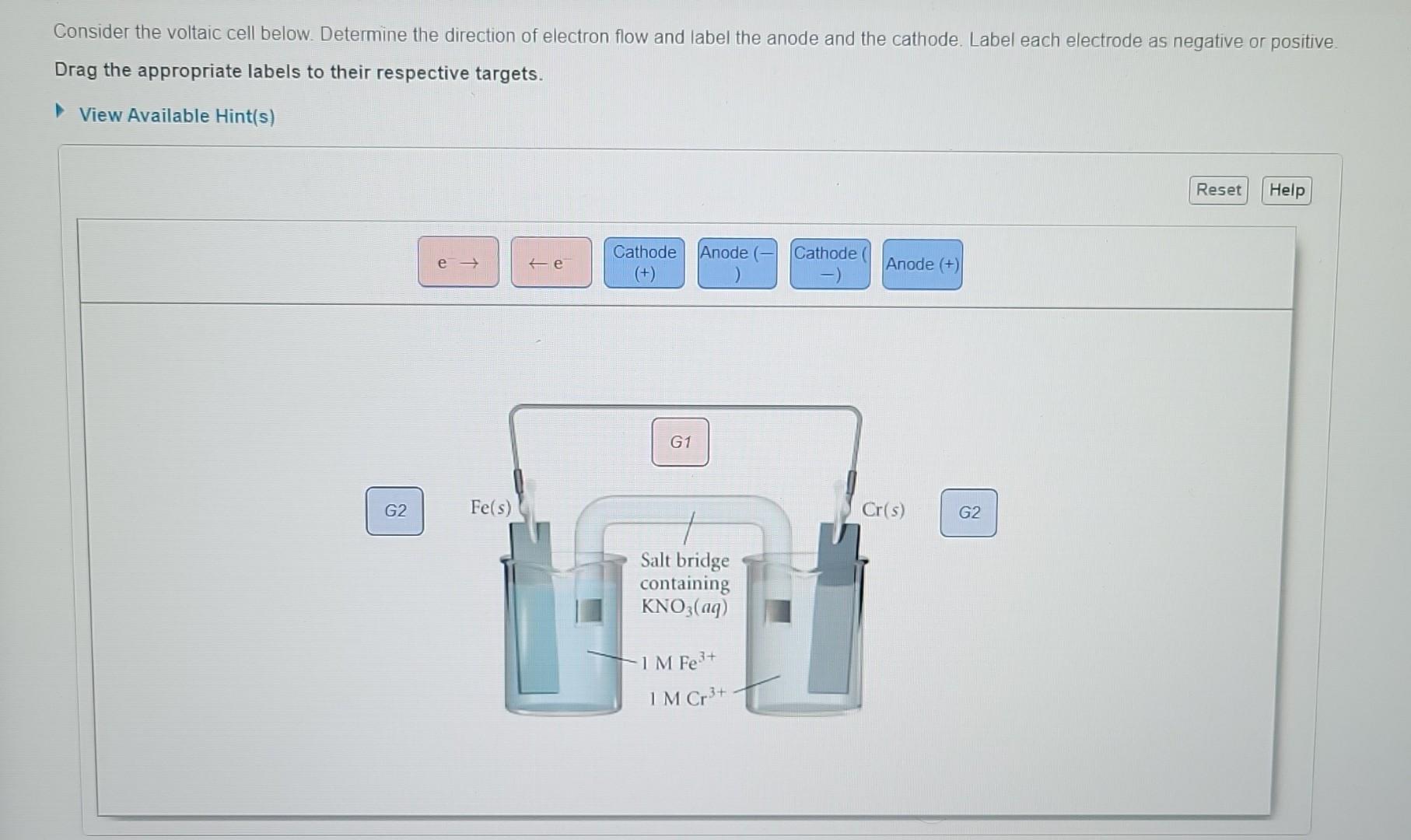 Consider the voltaic cell below. Determine the | Chegg.com