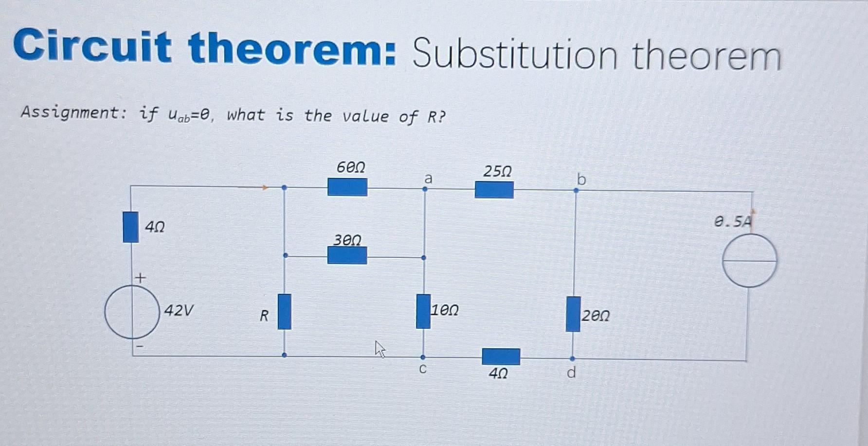 Circuit Theorem Substitution Theorem Assignment If