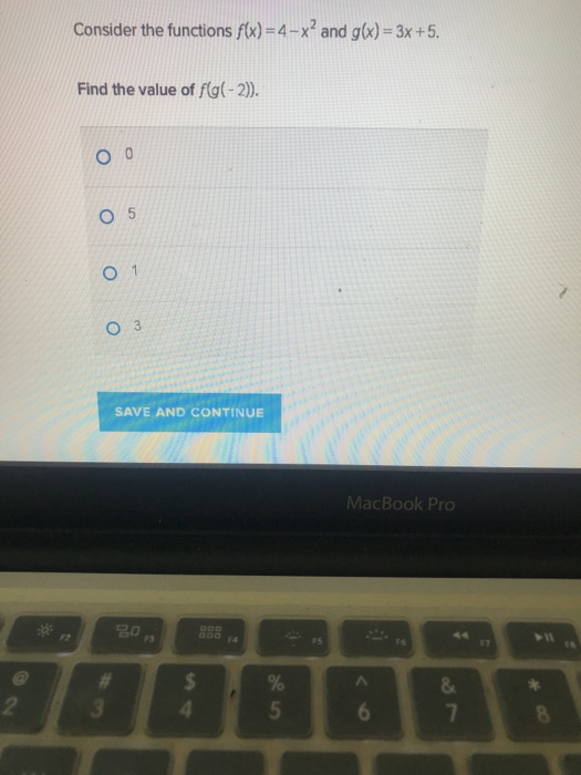 Solved Consider the functions f(x) = 4 - x? and g(x) = 3x | Chegg.com