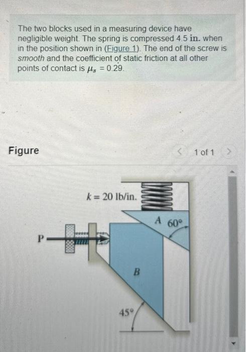 Solved The two blocks used in a measuring device have | Chegg.com
