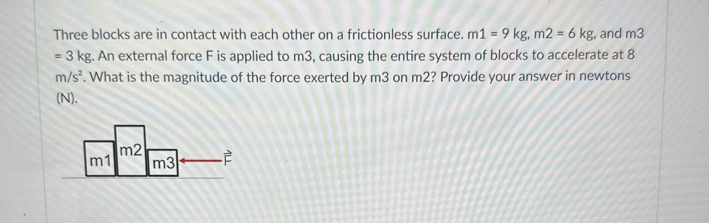Three blocks are in contact with each other on a | Chegg.com