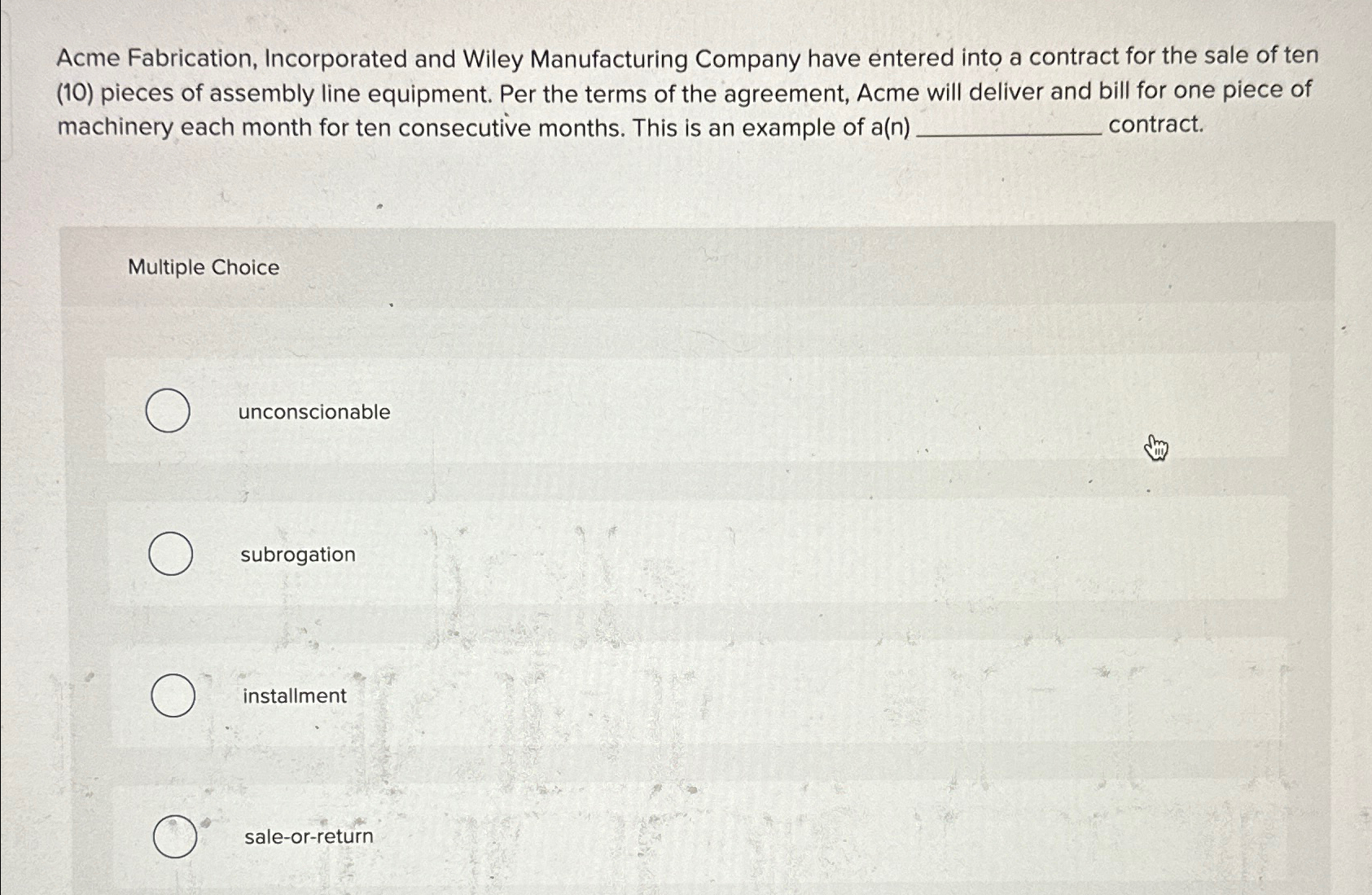 Solved Acme Fabrication, Incorporated and Wiley | Chegg.com