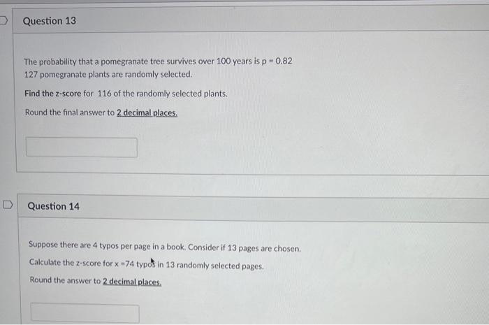 Solved The probability that a pomegranate tree survives over | Chegg.com