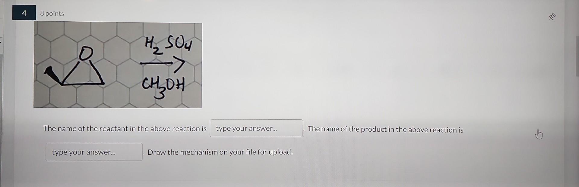 Solved The name of the reactant in the above reaction is The | Chegg.com